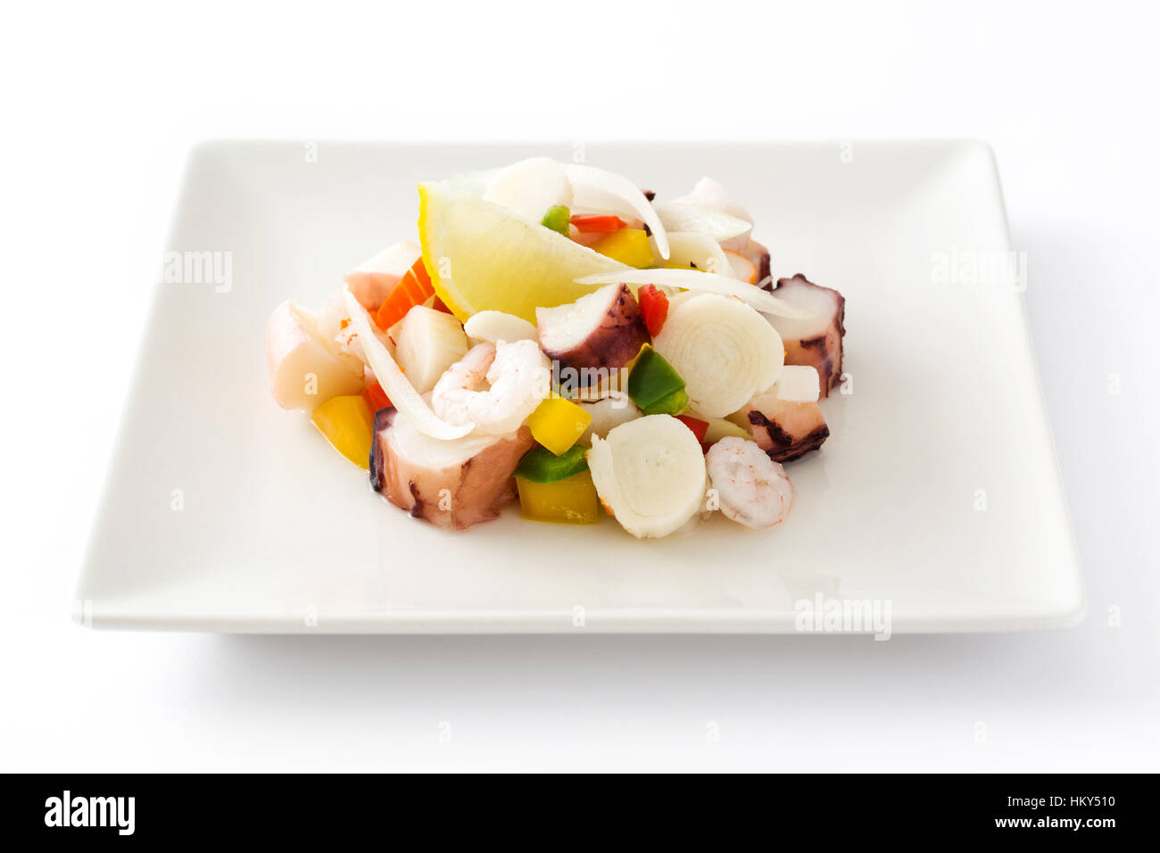 Traditional seafood ceviche from Peru isolated Stock Photo - Alamy