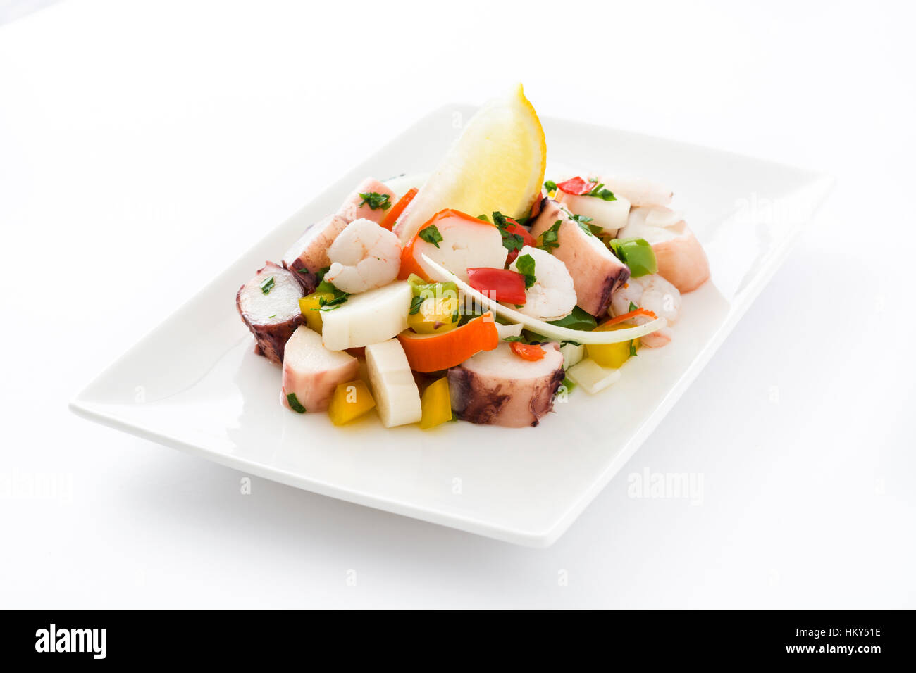 Traditional seafood ceviche from Peru isolated Stock Photo - Alamy