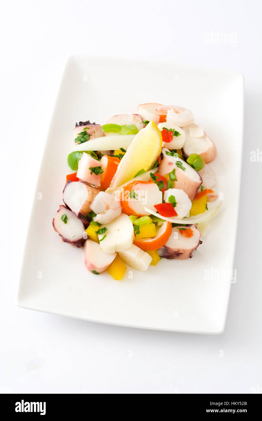 Traditional seafood ceviche from Peru isolated Stock Photo - Alamy