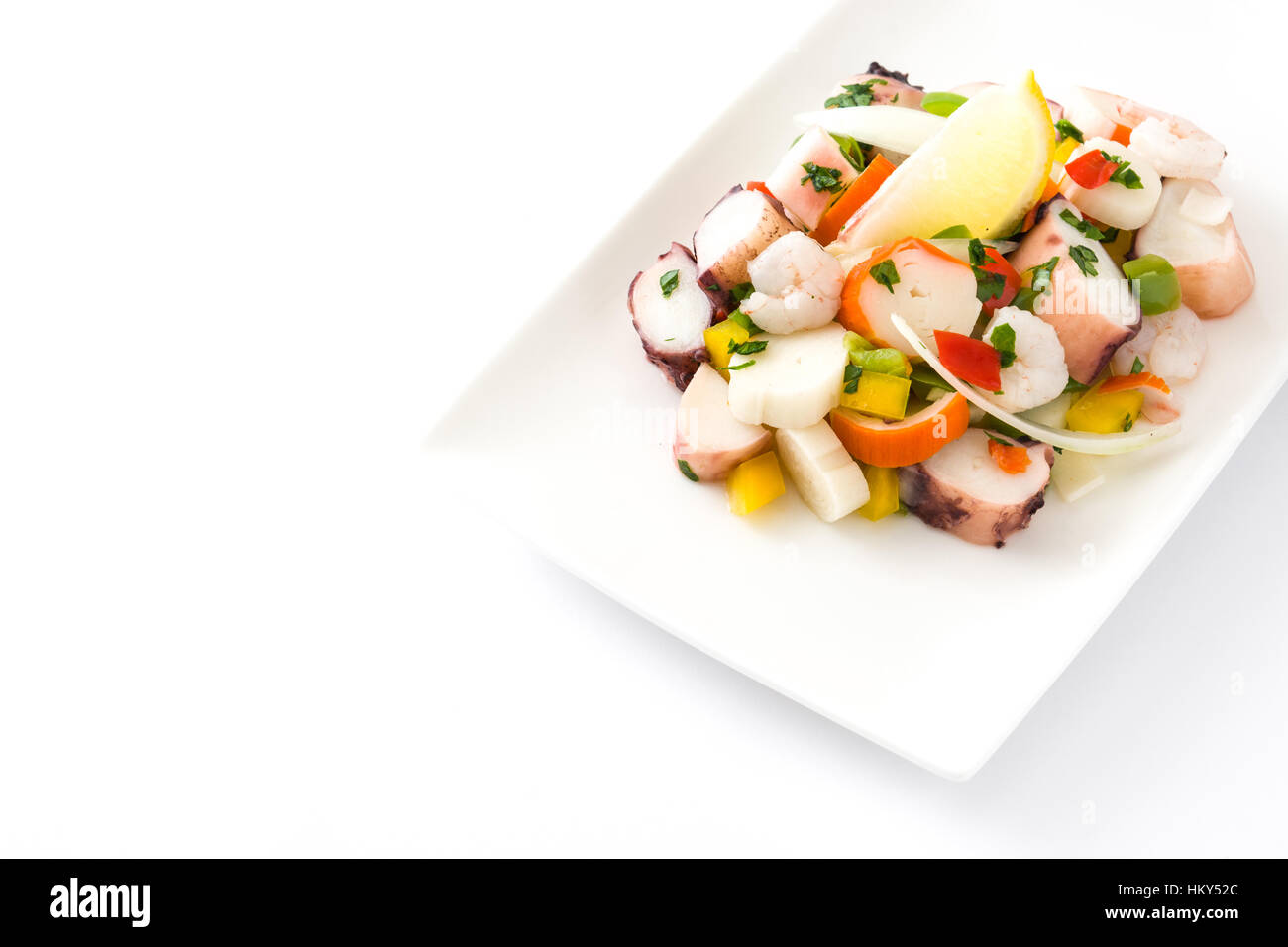 Traditional seafood ceviche from Peru isolated Stock Photo - Alamy