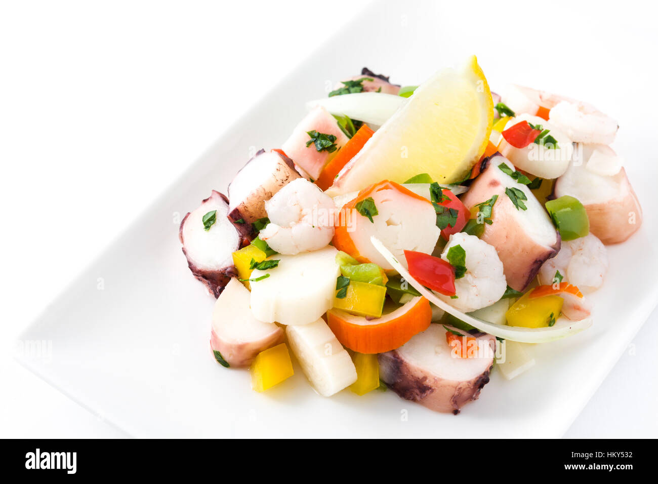 Traditional seafood ceviche from Peru isolated Stock Photo - Alamy