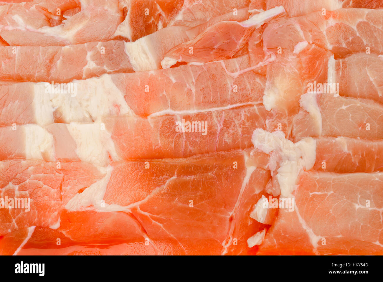 Close up of Slide raw pork Stock Photo - Alamy