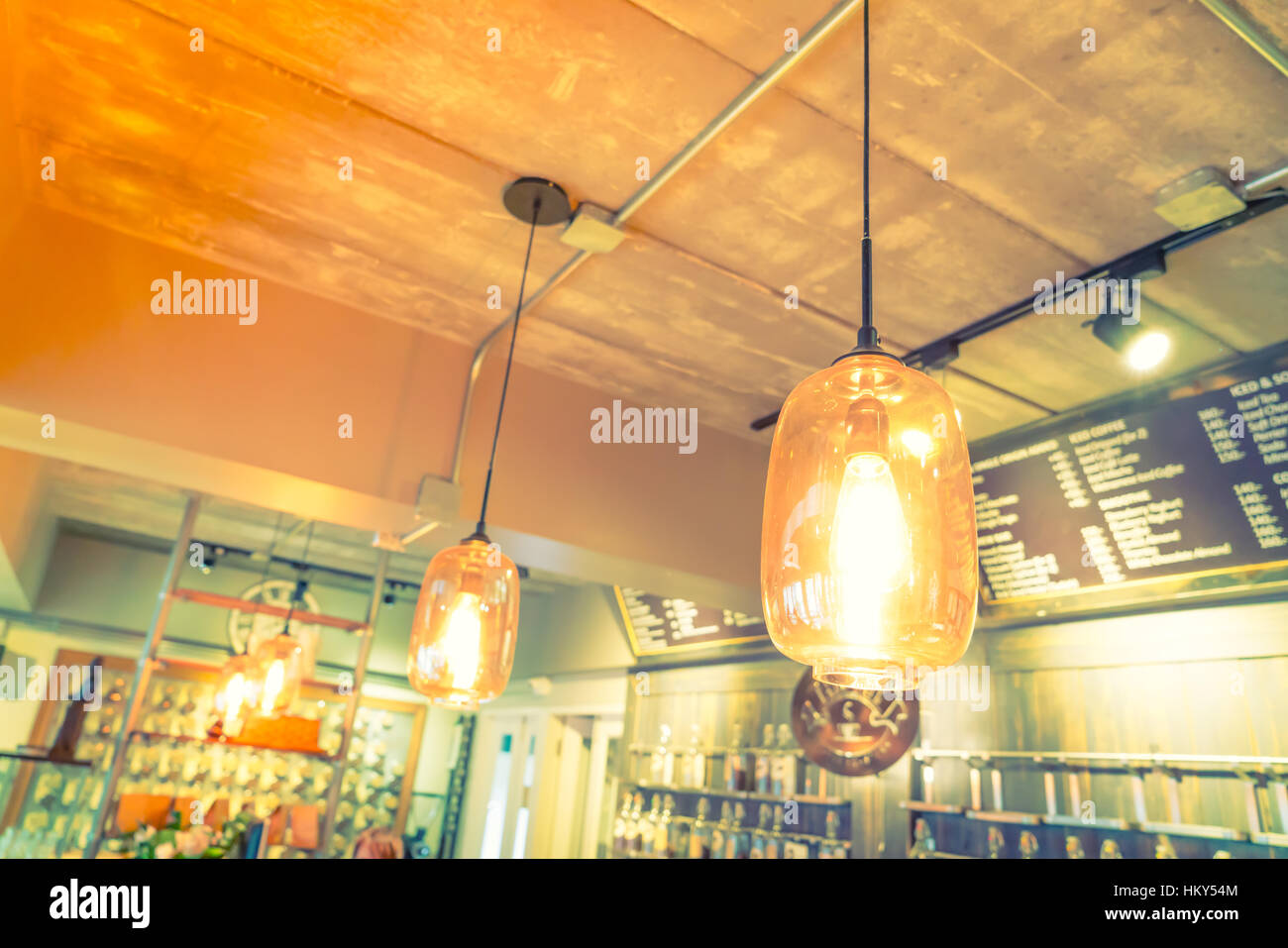 light in coffee shop Stock Photo - Alamy