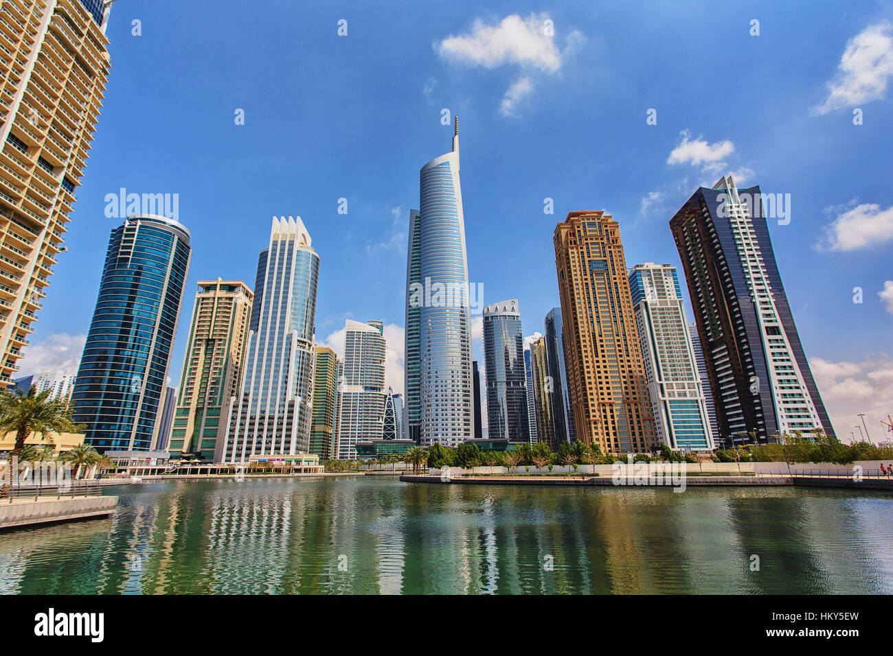 View of Jumeirah Lakes Towers skyscrapers. Dubai, UAE Stock Photo - Alamy