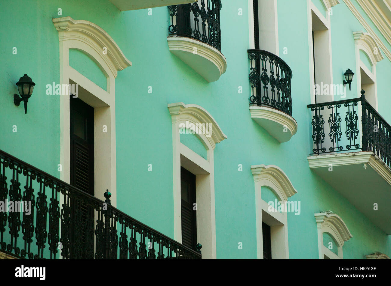 Colorful building detail and architecture in Old San Juan, Puerto Rico ...