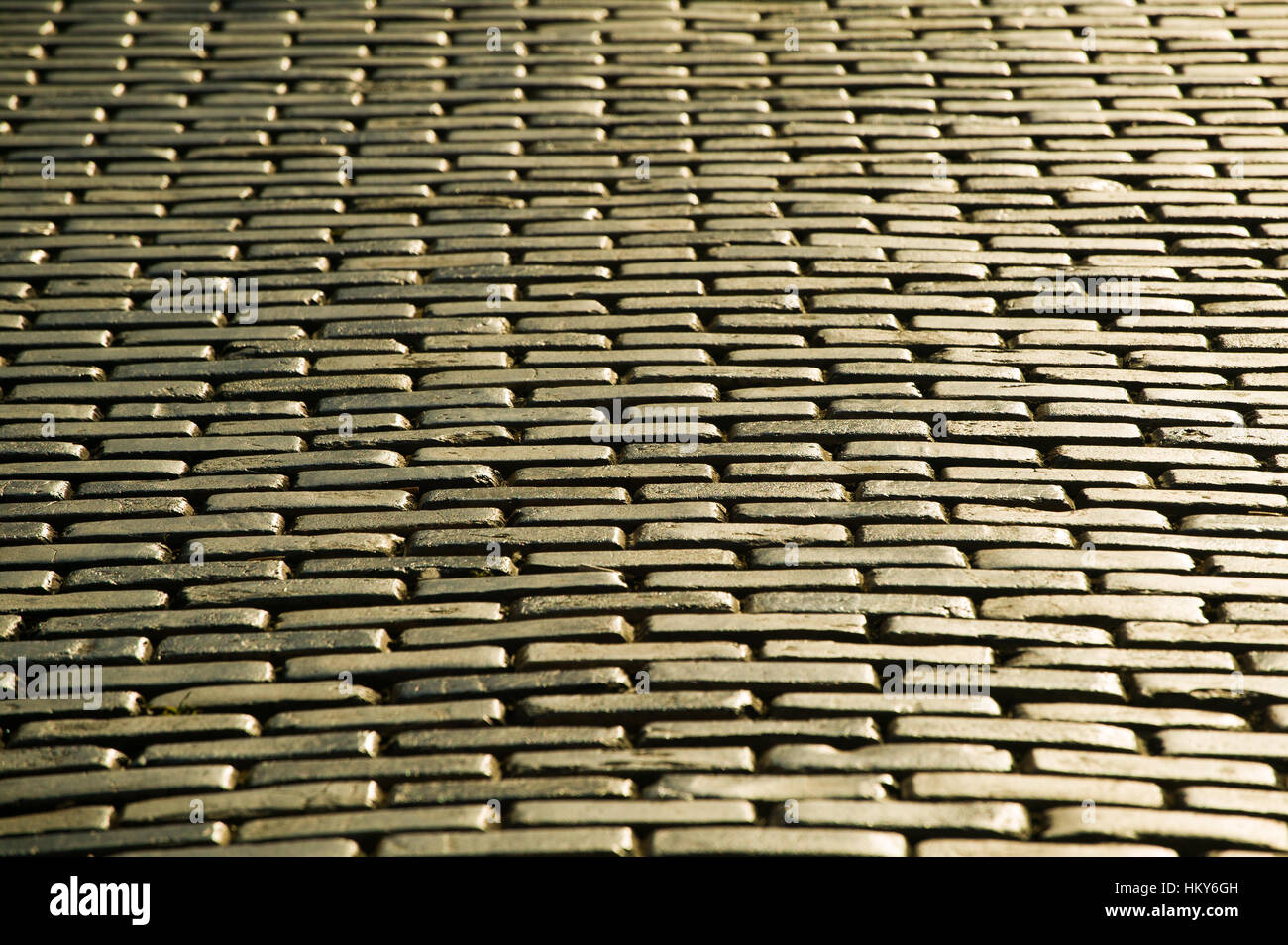 Cobblestone road pattern in the streets of Old San Juan, Puerto Rico ...