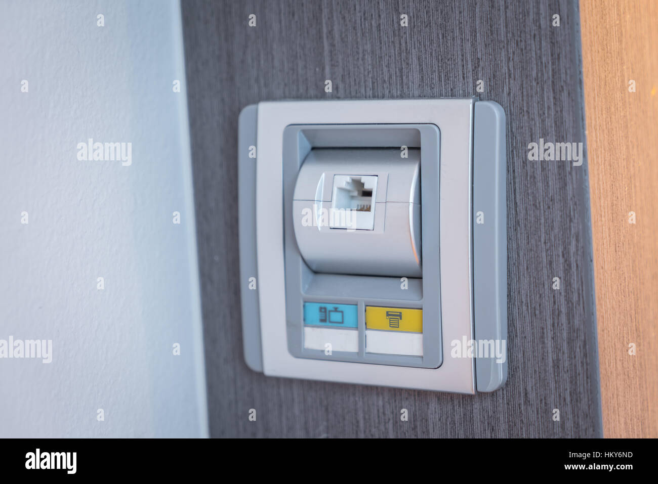 Local Area Network Socket on Wall Stock Photo - Alamy