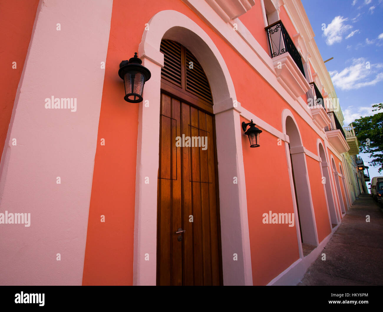 Colorful building detail and architecture in Old San Juan, Puerto Rico ...