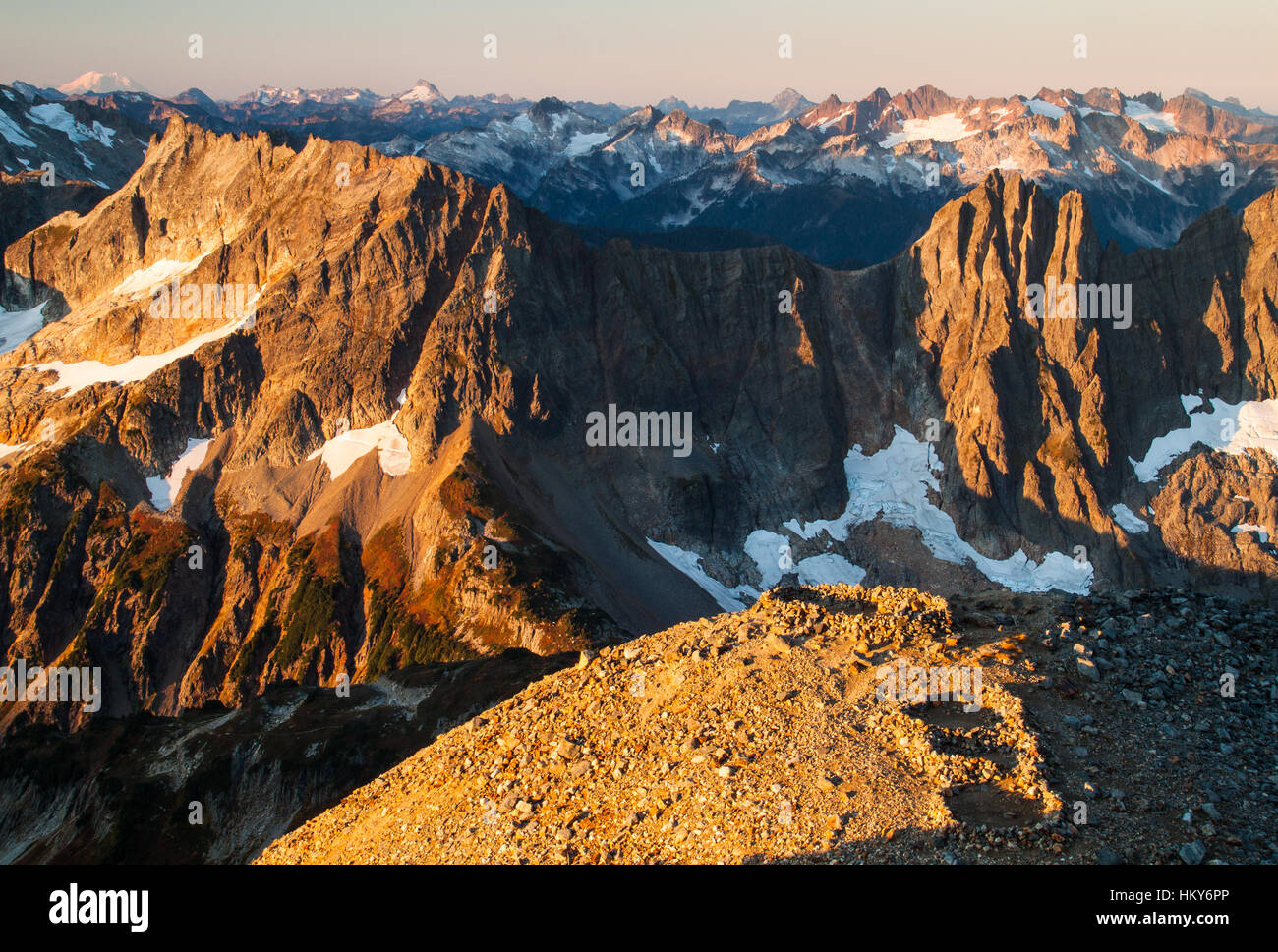 Sahale Arm, Cascade Pass and the mountains of North Cascades National ...