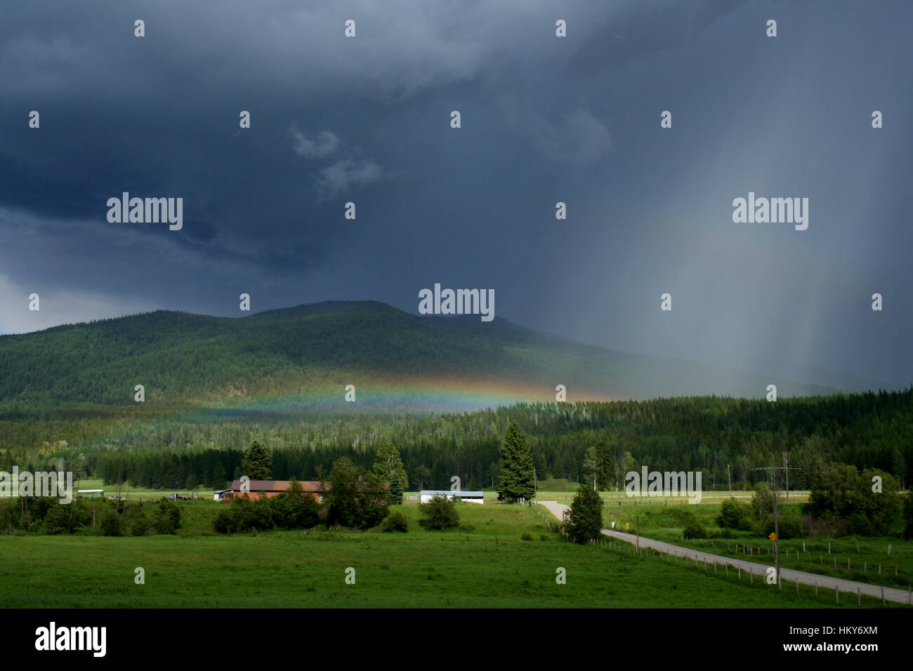 Mountain ranch in the Colville National Forest, Washington Stock Photo ...
