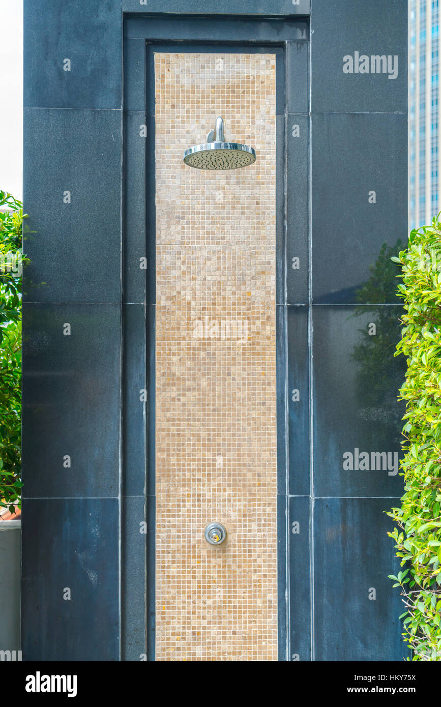 Shower at swimming pool Stock Photo - Alamy