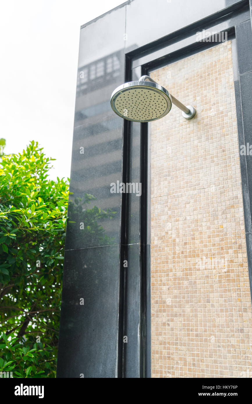 Shower at swimming pool Stock Photo - Alamy
