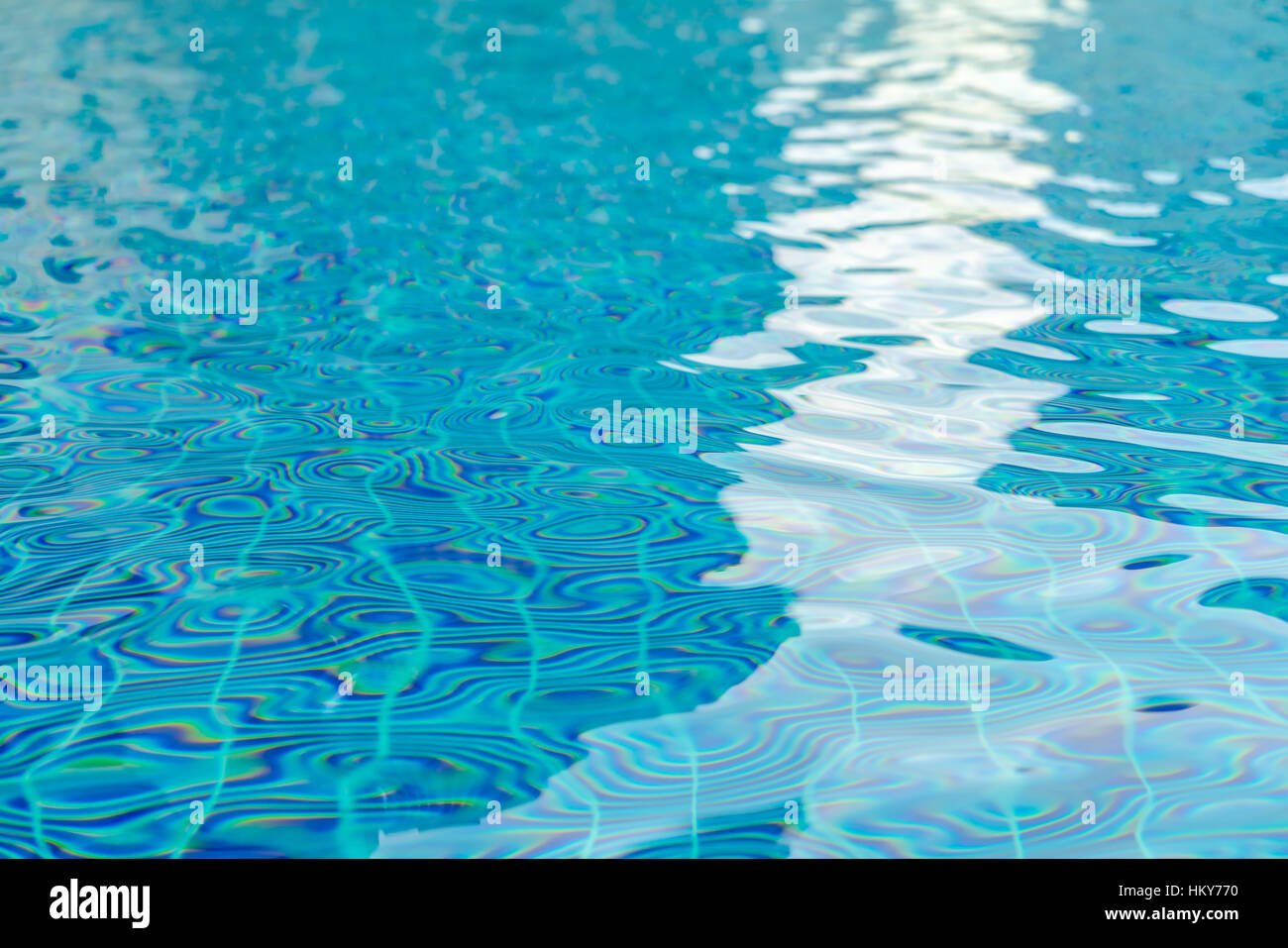 Blue swimming pool rippled water Stock Photo - Alamy