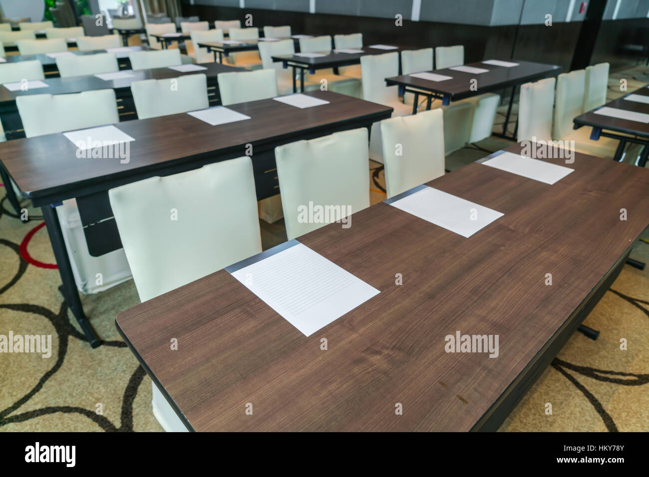 Empty conference room before meeting Stock Photo - Alamy