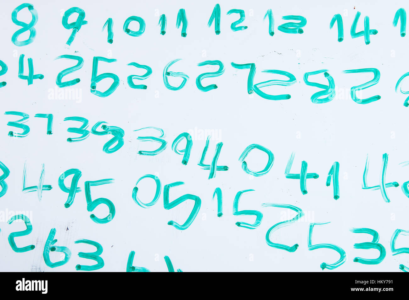 Child writing numbers on hi-res stock photography and images - Alamy