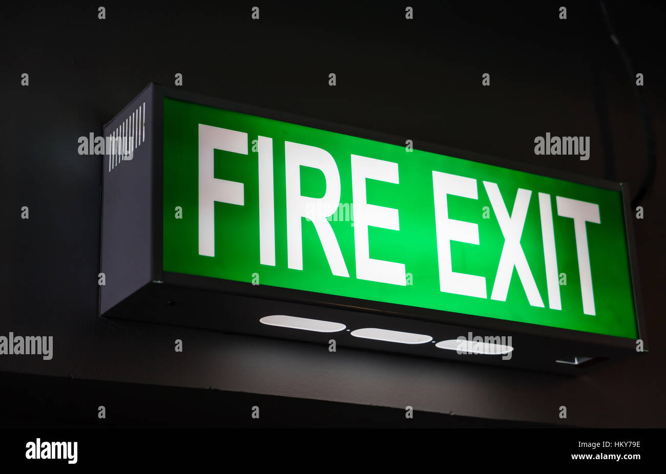 Fire exit ( Filtered image processed vintage effect Stock Photo - Alamy