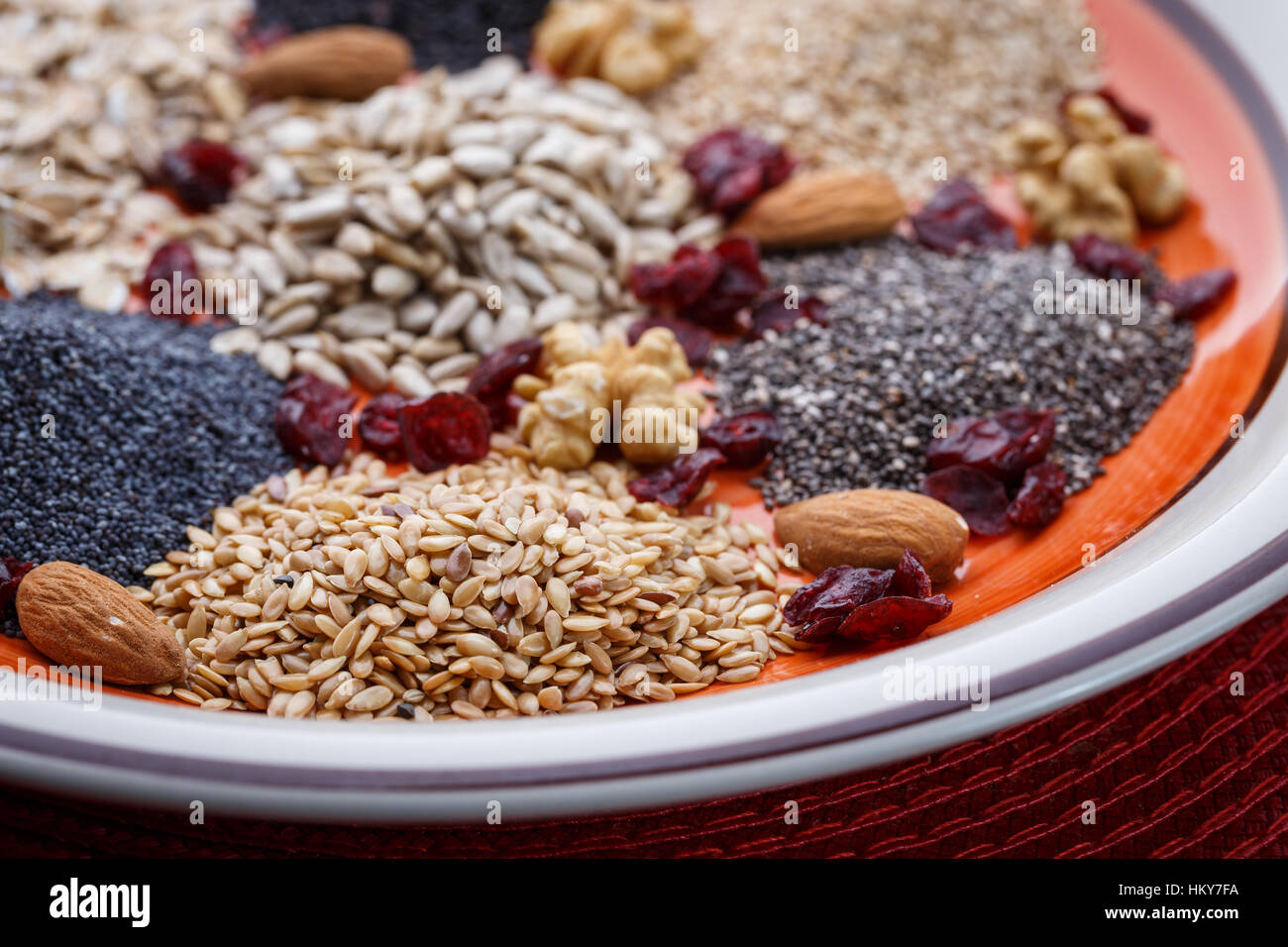 Assortment of fresh dried seeds Used as ingredients in cooking ...