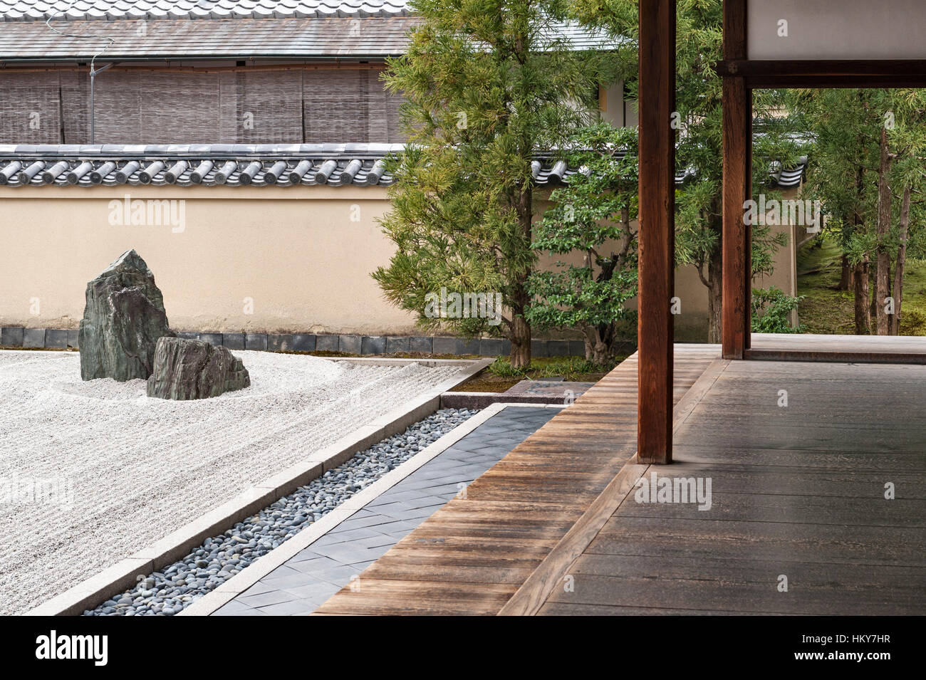 Kyoto, Japan. Detail of Ryogen-in Zen Buddhist temple, part of the ...