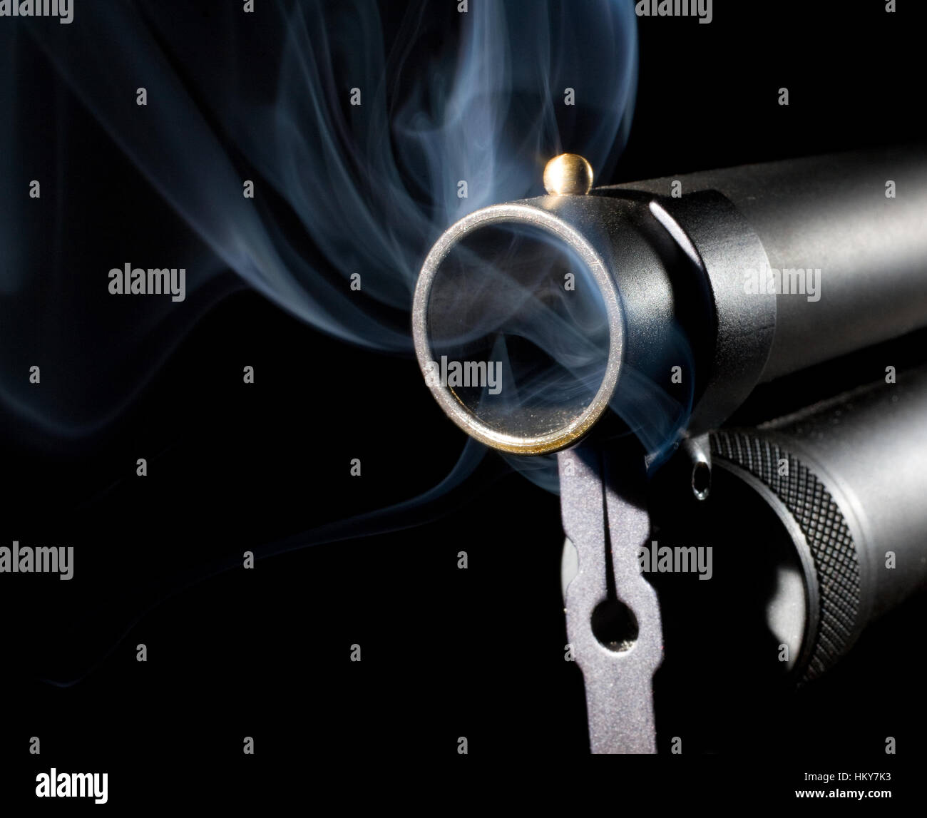 Smoke barrel of gun hi-res stock photography and images - Alamy
