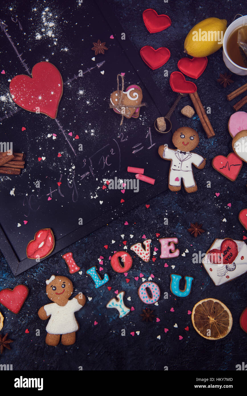 Math, hearts, formula of love Stock Photo - Alamy