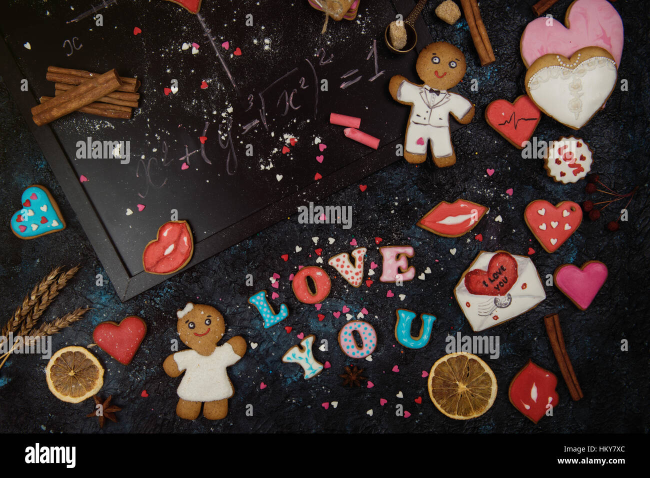 Math, hearts, formula of love Stock Photo - Alamy