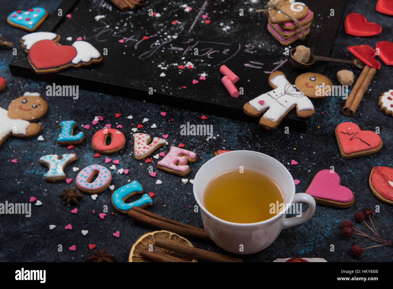 Math, hearts, formula of love Stock Photo - Alamy