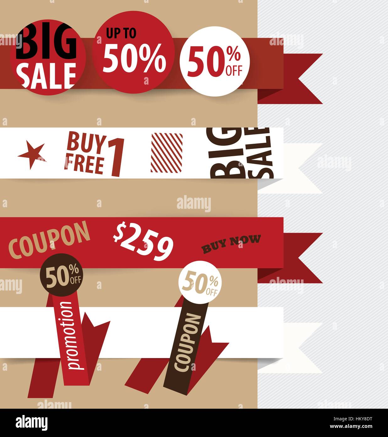 Sale Coupon, voucher, tag. Vintage Style template Design vector ...