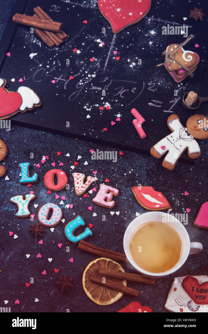 Math, hearts, formula of love Stock Photo - Alamy