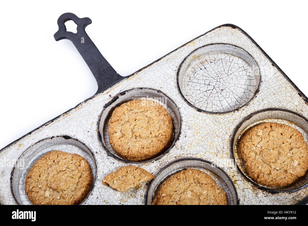 Cookies in a frying pan. Rustic style Stock Photo - Alamy