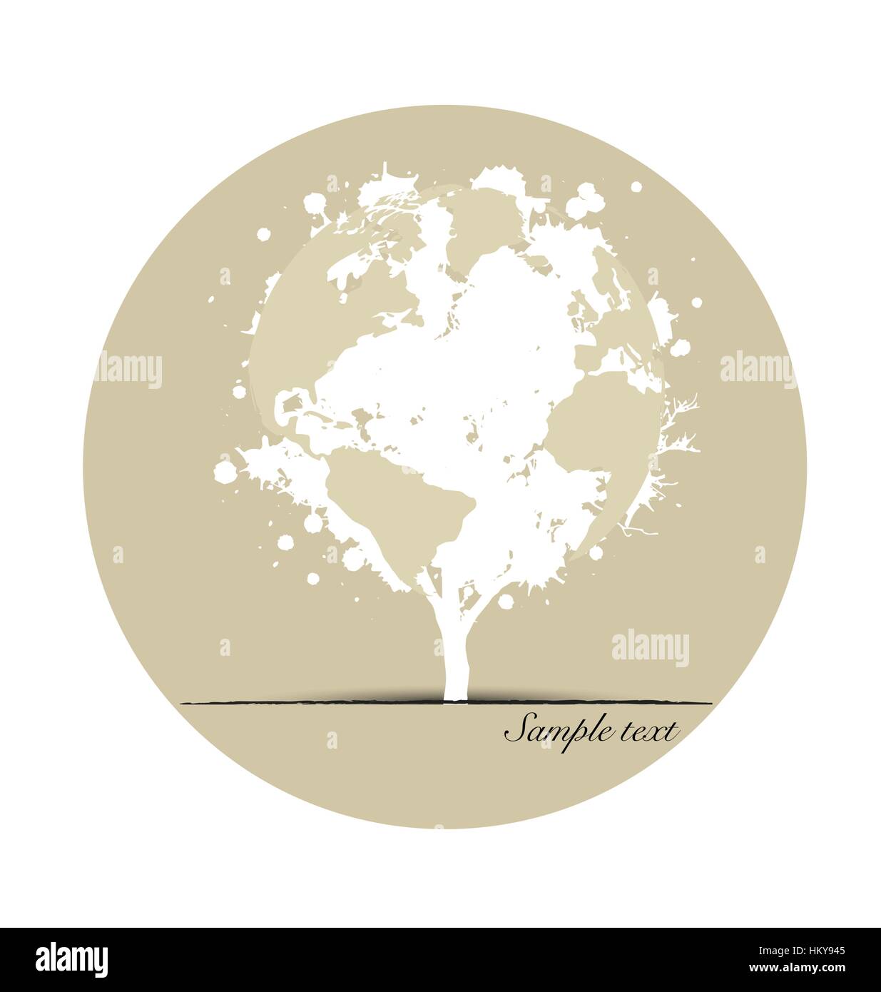 Tree shaped world map. Vector illustration Stock Vector Image & Art - Alamy