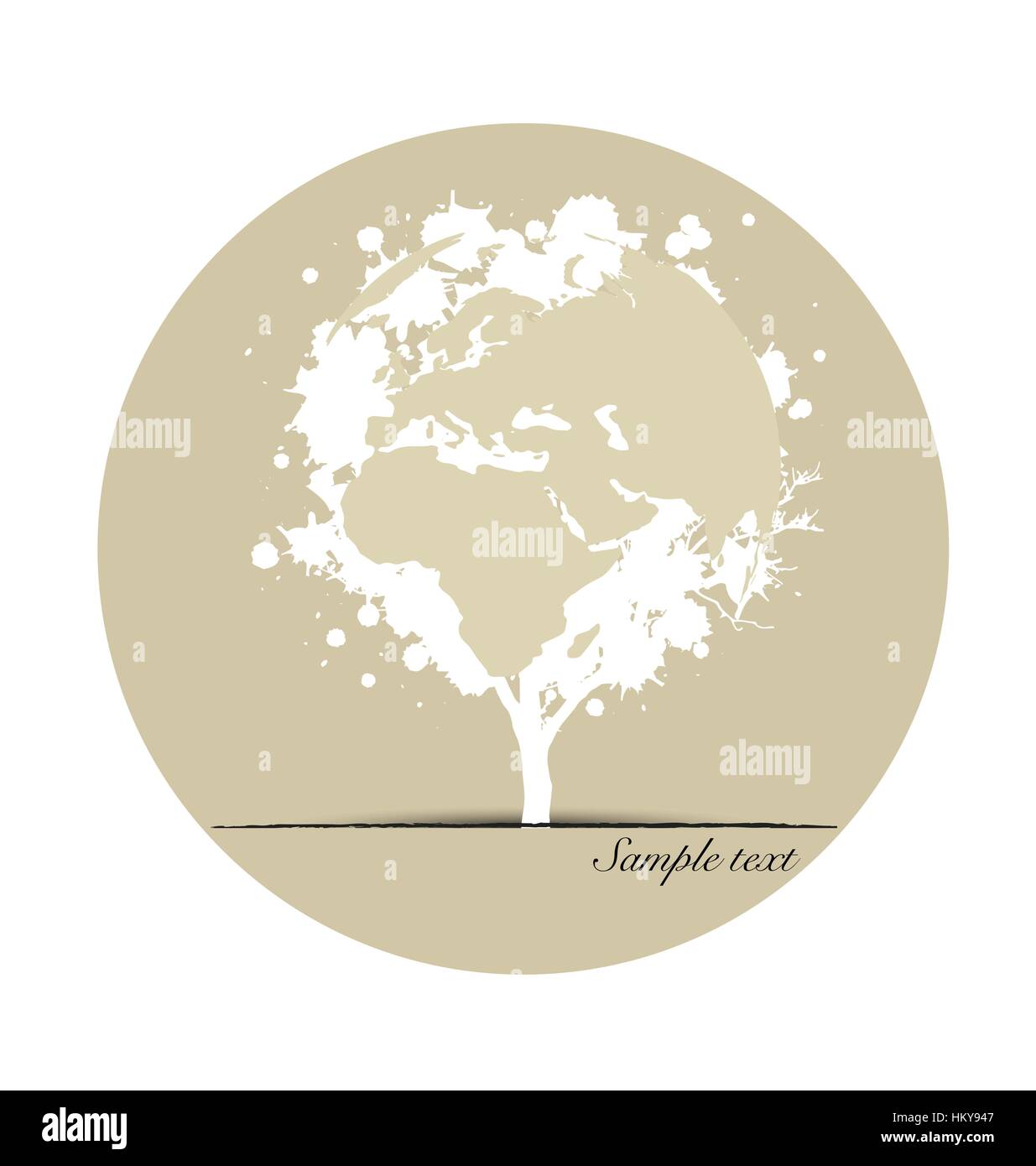 Tree shaped world map. Vector illustration Stock Vector Image & Art - Alamy
