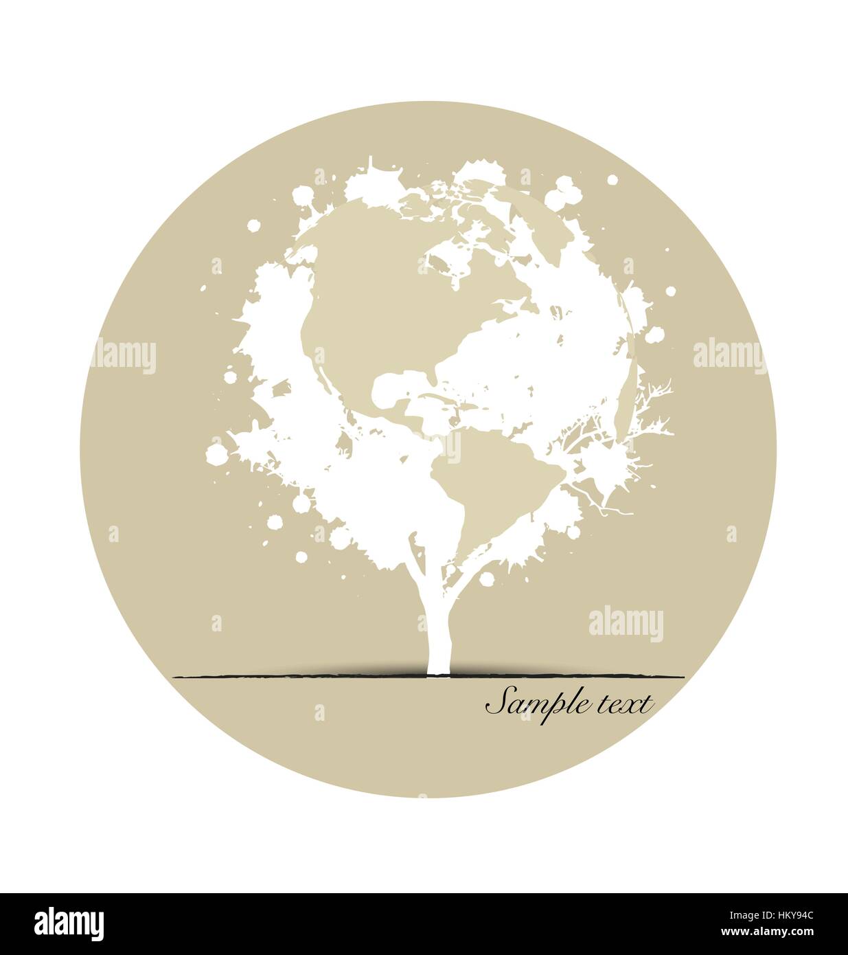 Tree shaped world map. Vector illustration Stock Vector Image & Art - Alamy