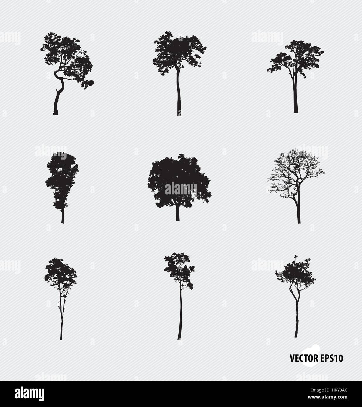 Set of tree silhouettes. Vector illustration Stock Vector Image & Art ...