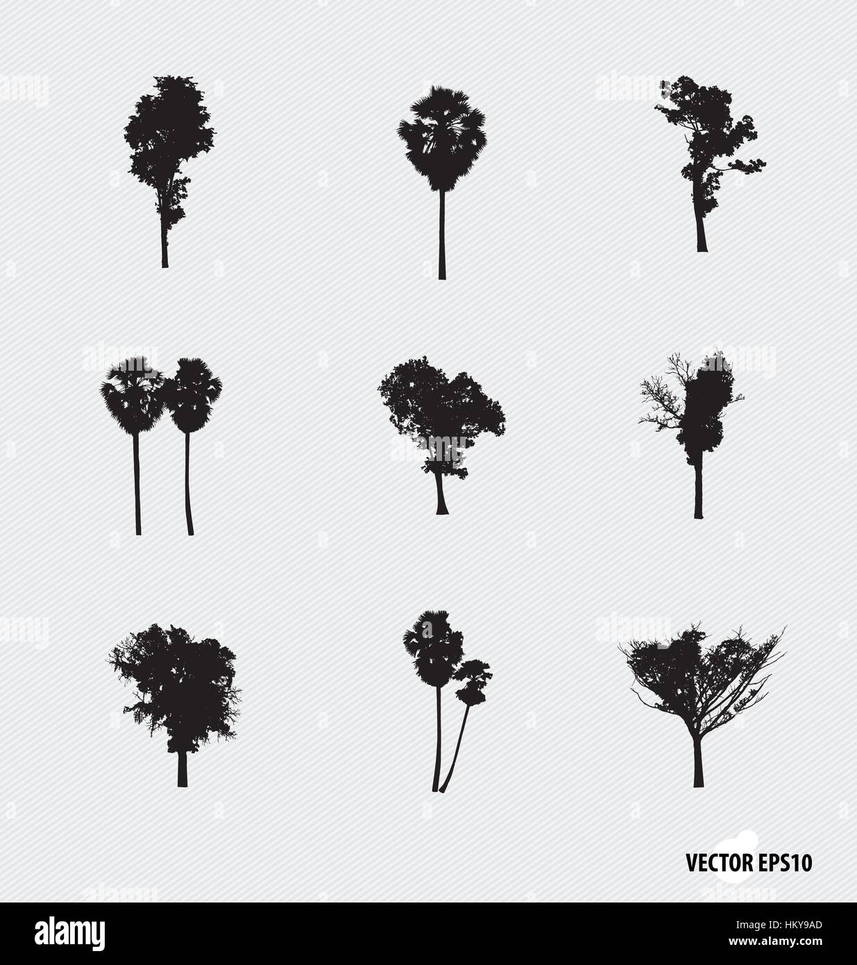 Set of tree silhouettes. Vector illustration Stock Vector Image & Art ...