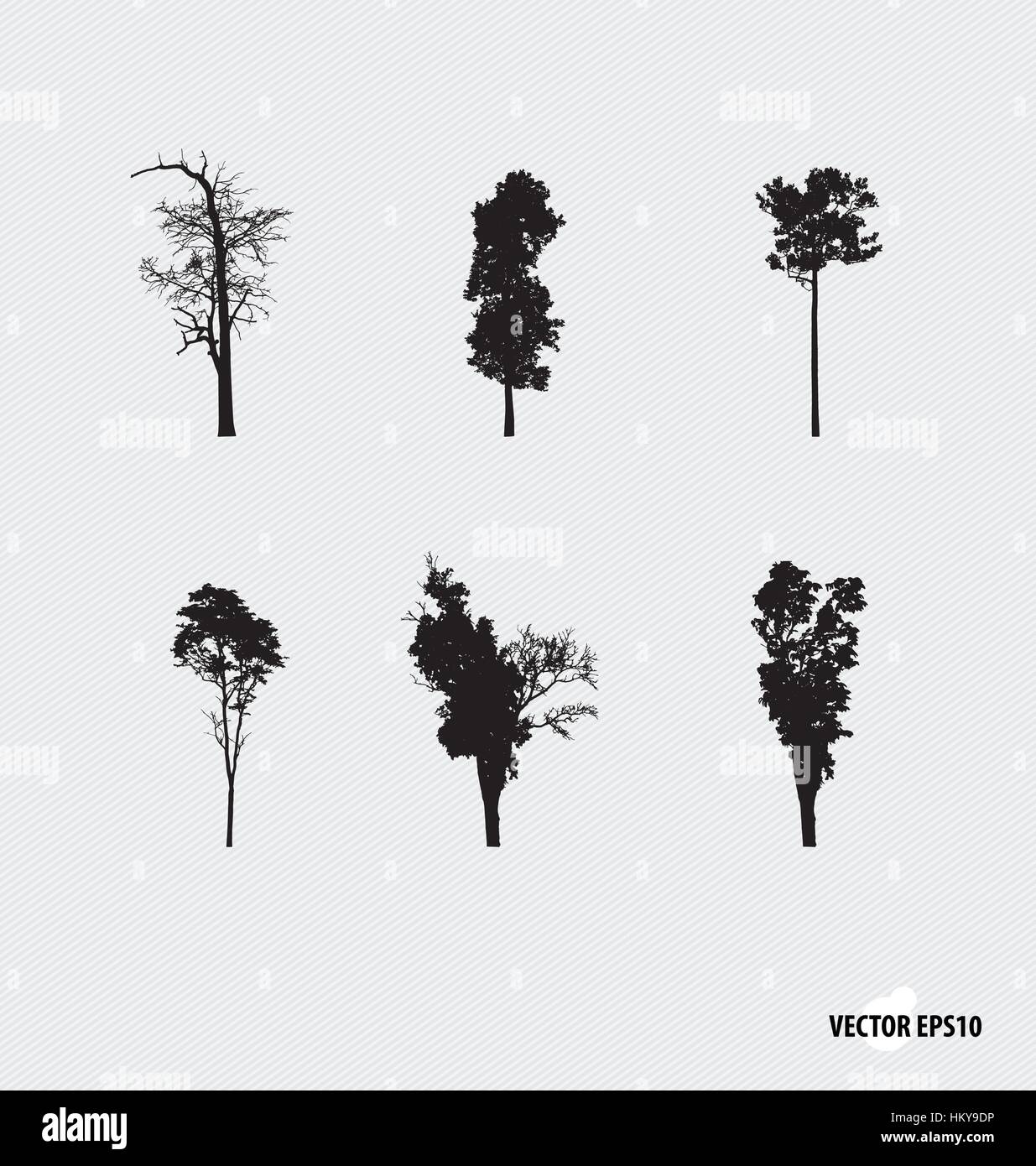 Set of tree silhouettes. Vector illustration Stock Vector Image & Art ...
