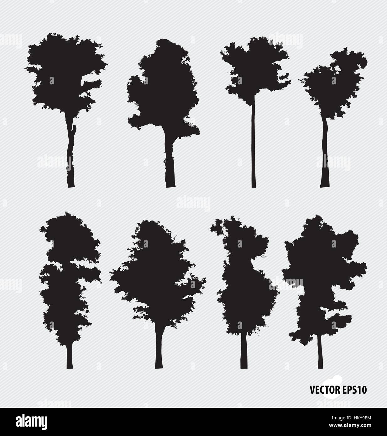 Set of tree silhouettes. Vector illustration Stock Vector Image & Art ...