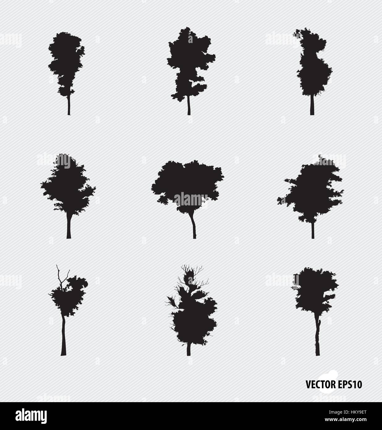 Set of tree silhouettes. Vector illustration Stock Vector Image & Art ...