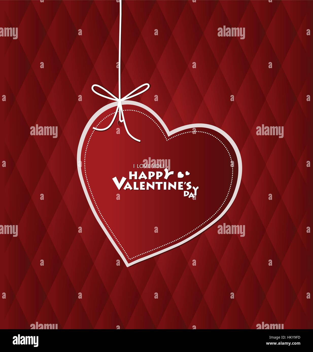 Valentine's day card with Heart Paper. Vector illustration Stock Vector ...