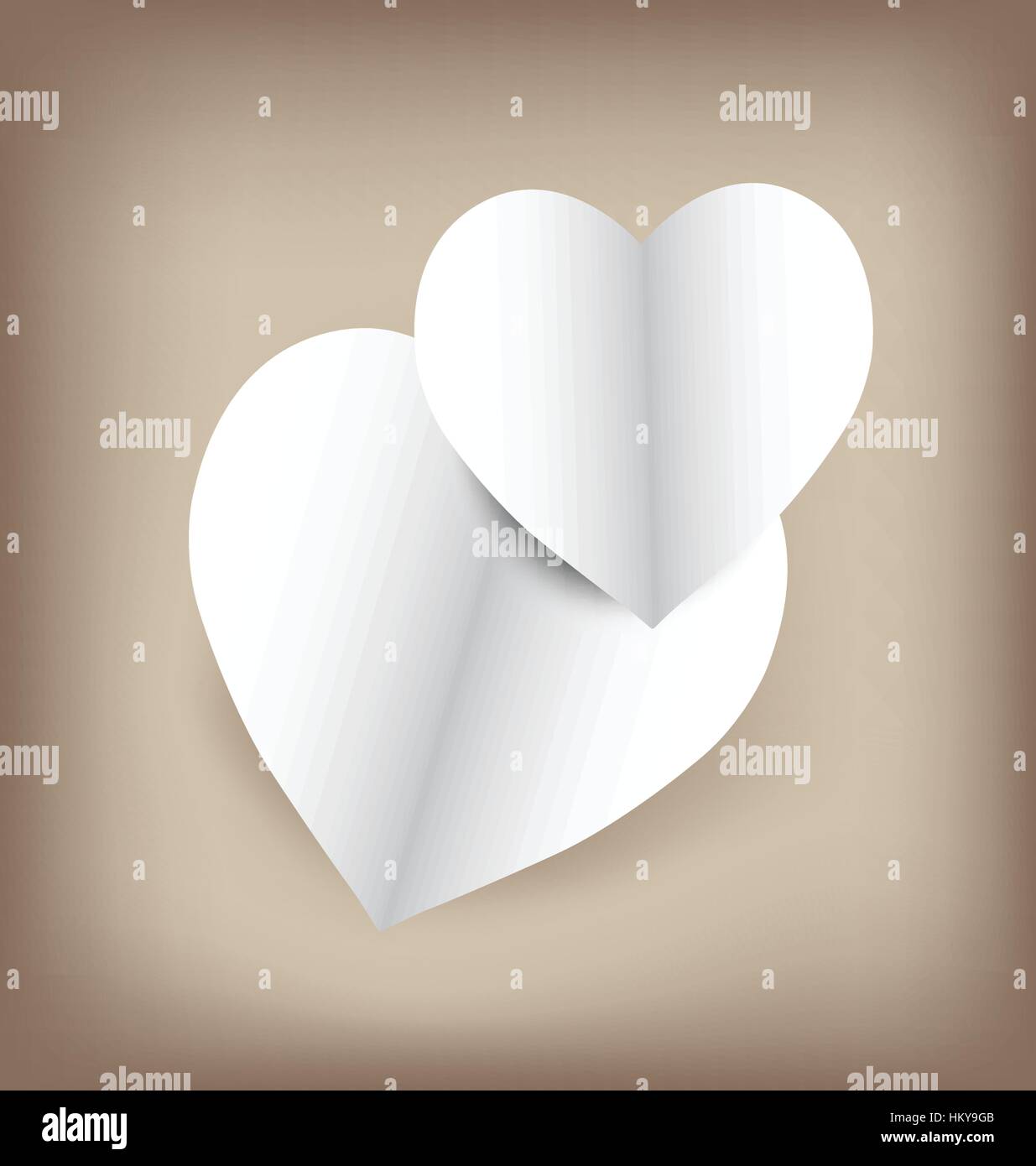 Valentine's day card with Heart Paper. Vector illustration Stock Vector ...