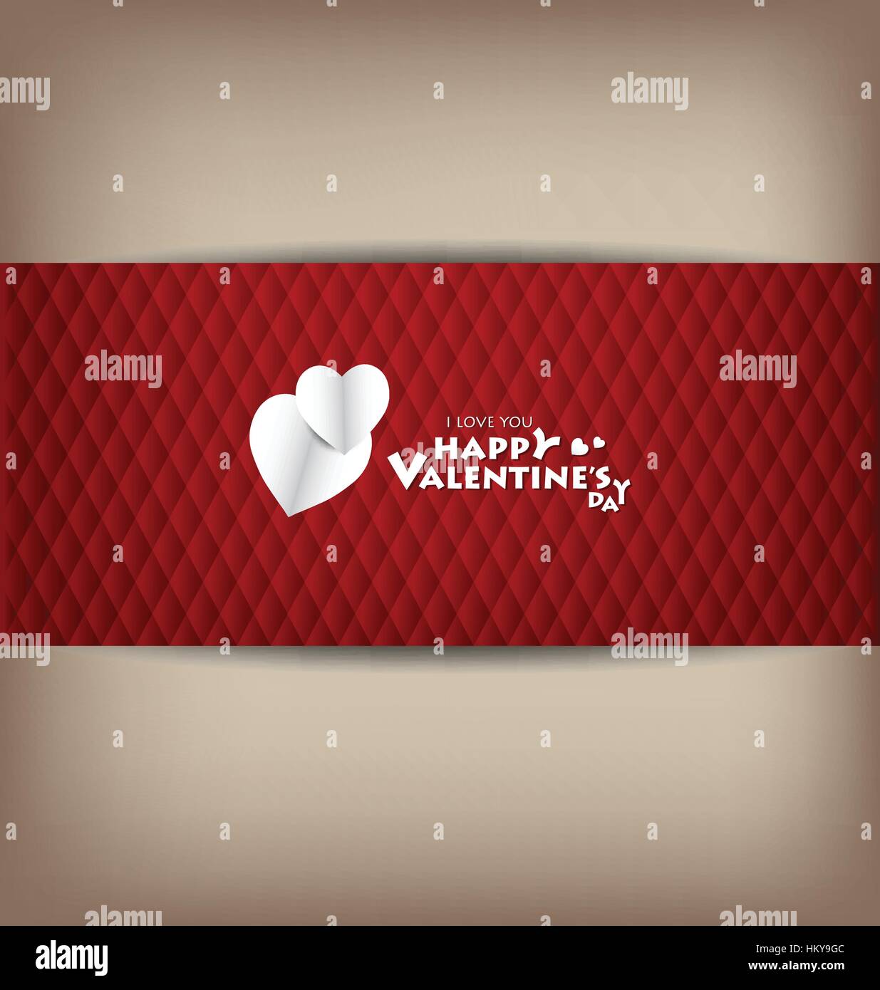 Valentine's day card with Heart Paper. Vector illustration Stock Vector ...