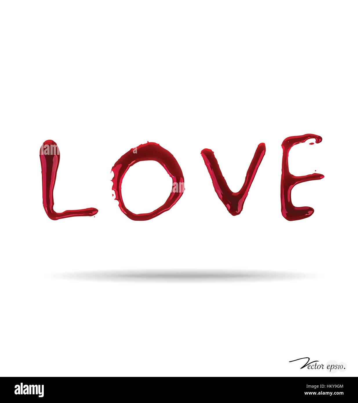 LOVE dripping blood. Vector illustration Stock Vector Image & Art - Alamy