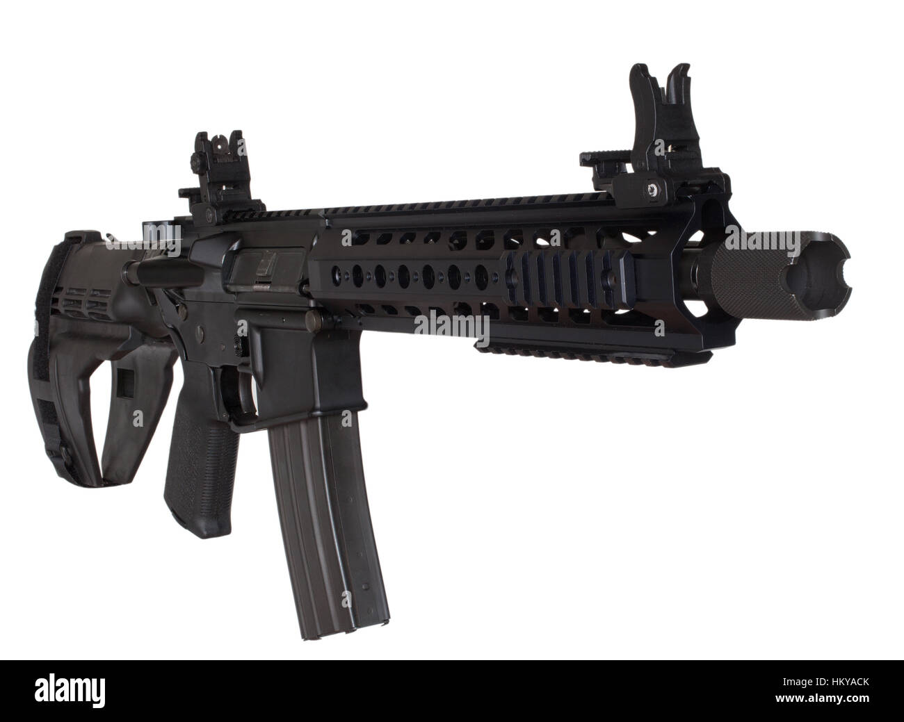 AR-15 in a handgun configuration isolated on white Stock Photo - Alamy