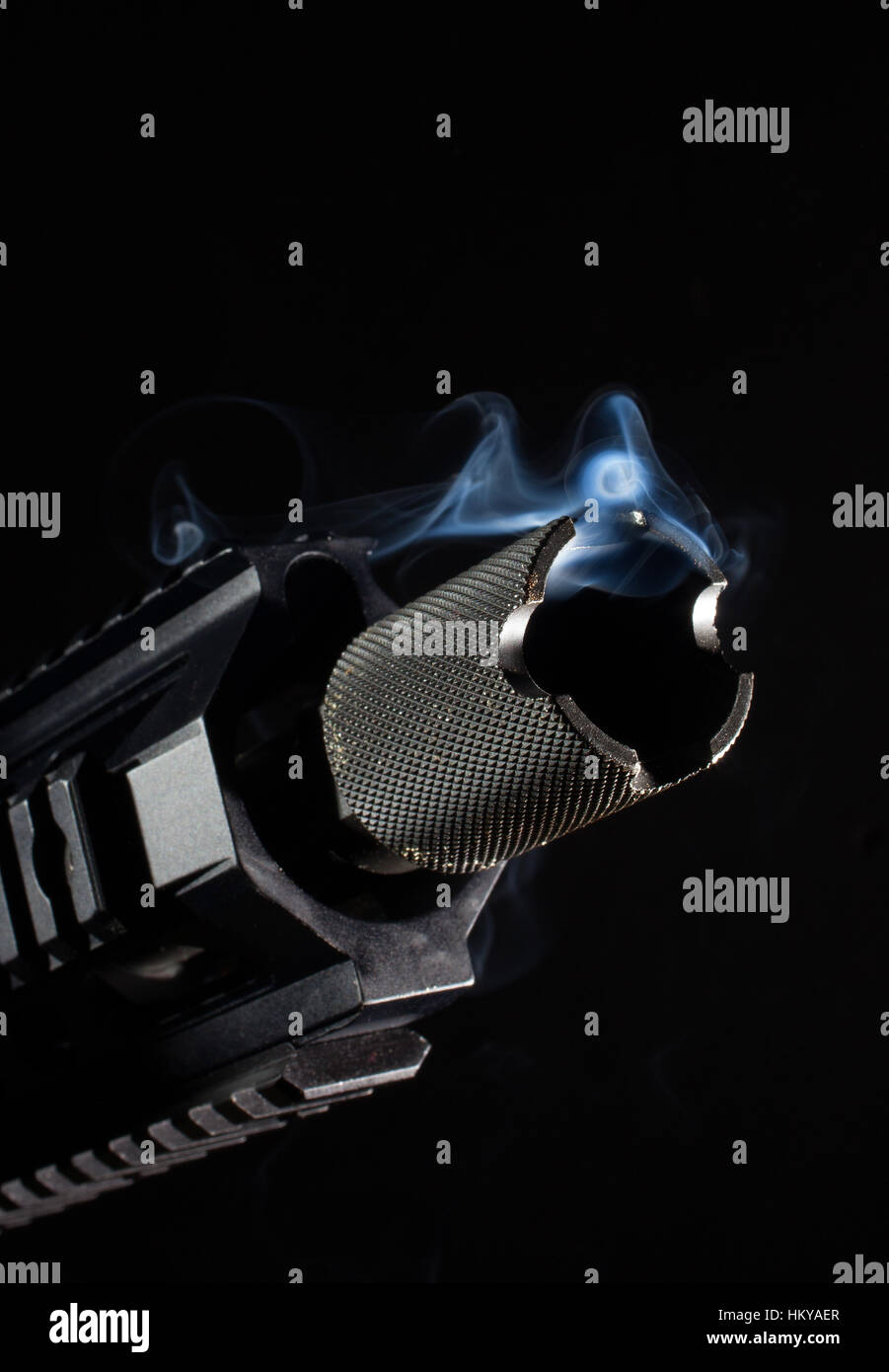 Smoke coming from muzzle gun hi-res stock photography and images - Alamy