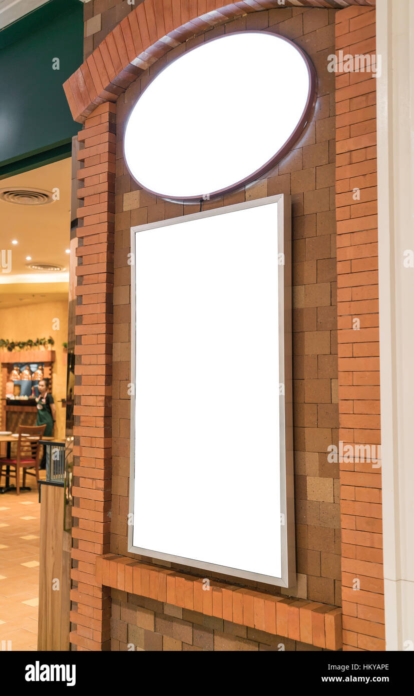 Empty sign in the street and shopping mall Stock Photo - Alamy