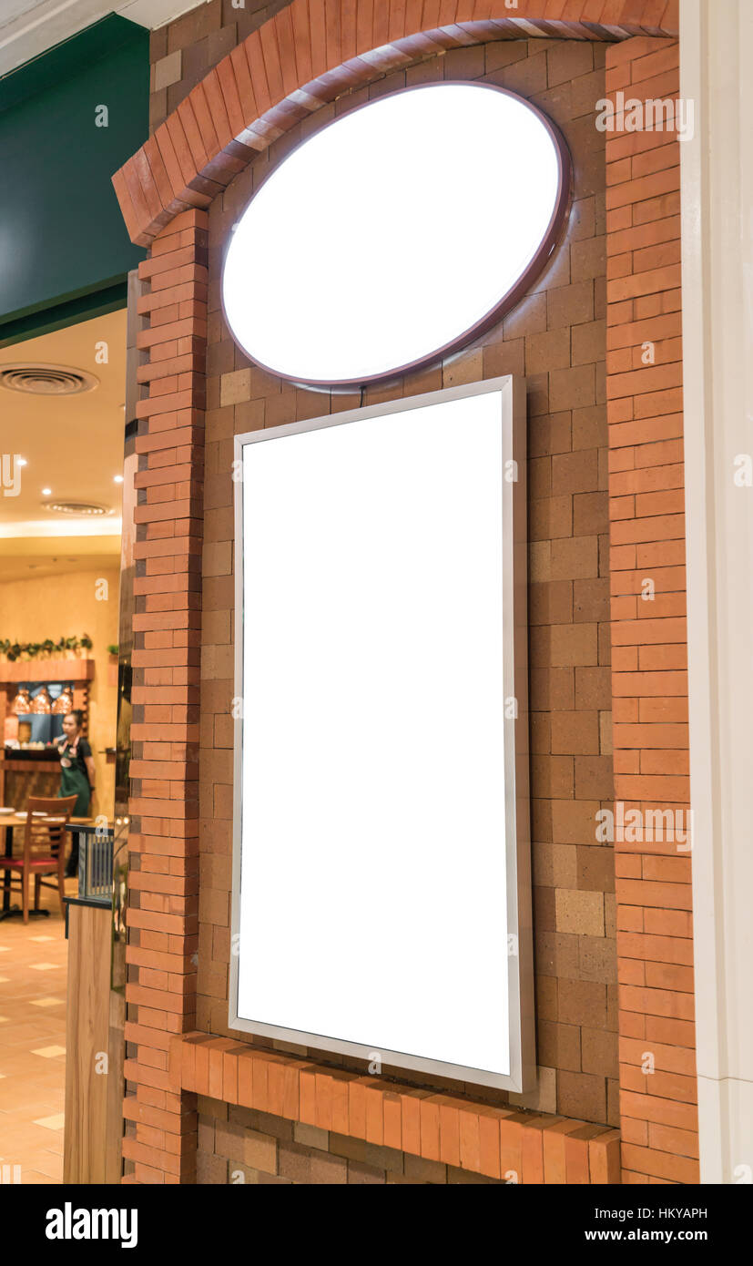 Empty sign in the street and shopping mall Stock Photo - Alamy