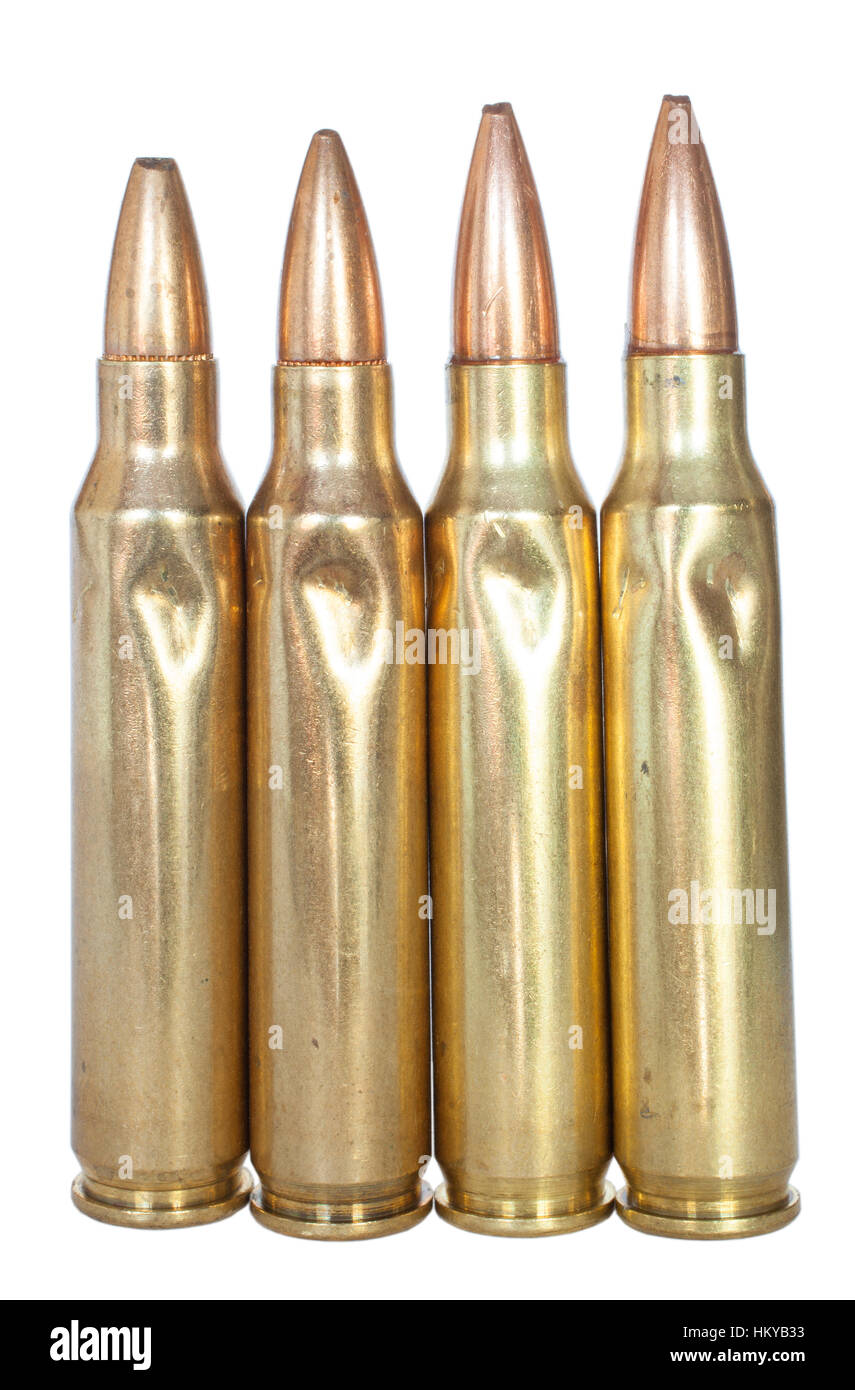 Ammunition that has been bent by a bad magazine Stock Photo - Alamy