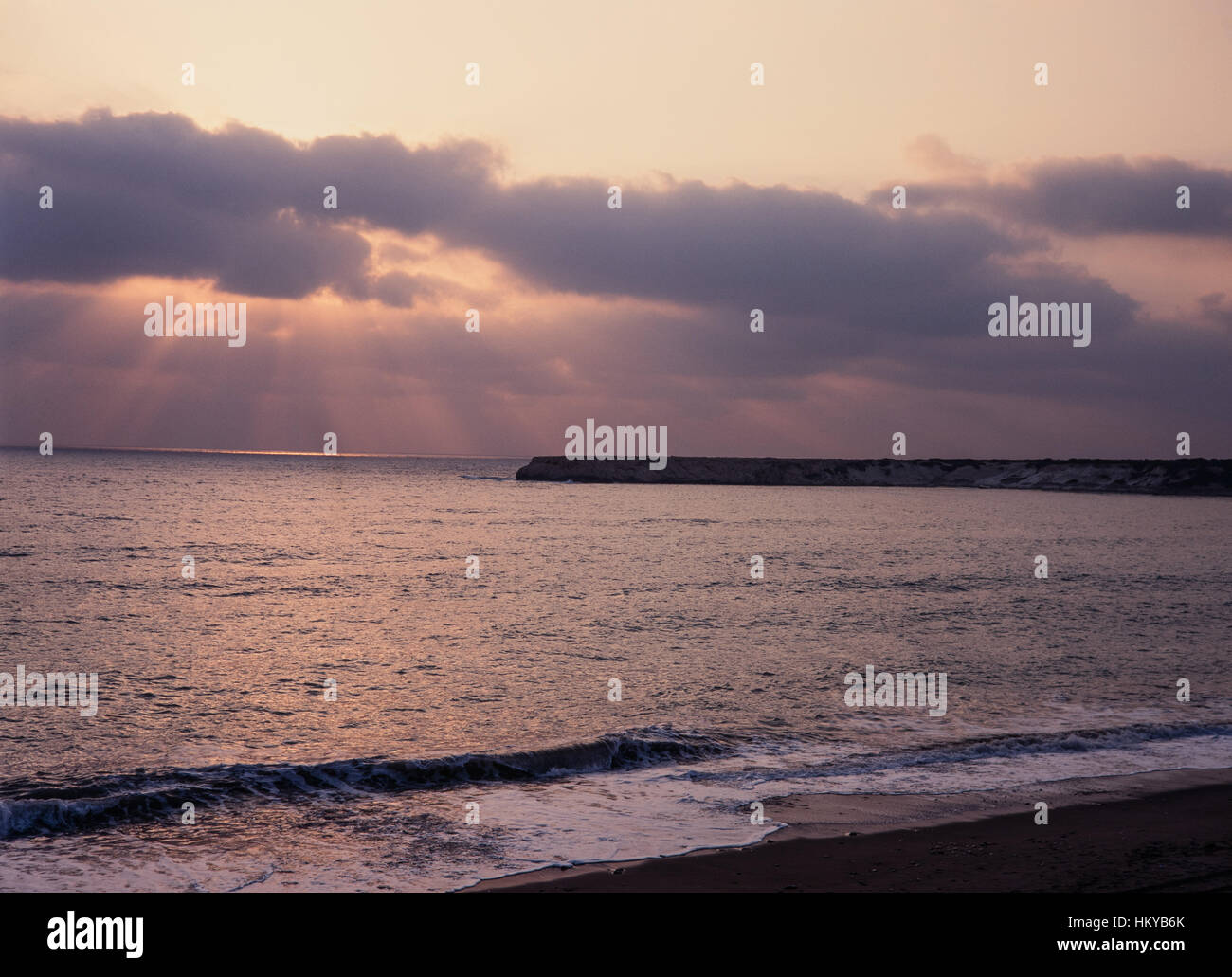 Sunset at Lara Bay, Cyprus Stock Photo - Alamy
