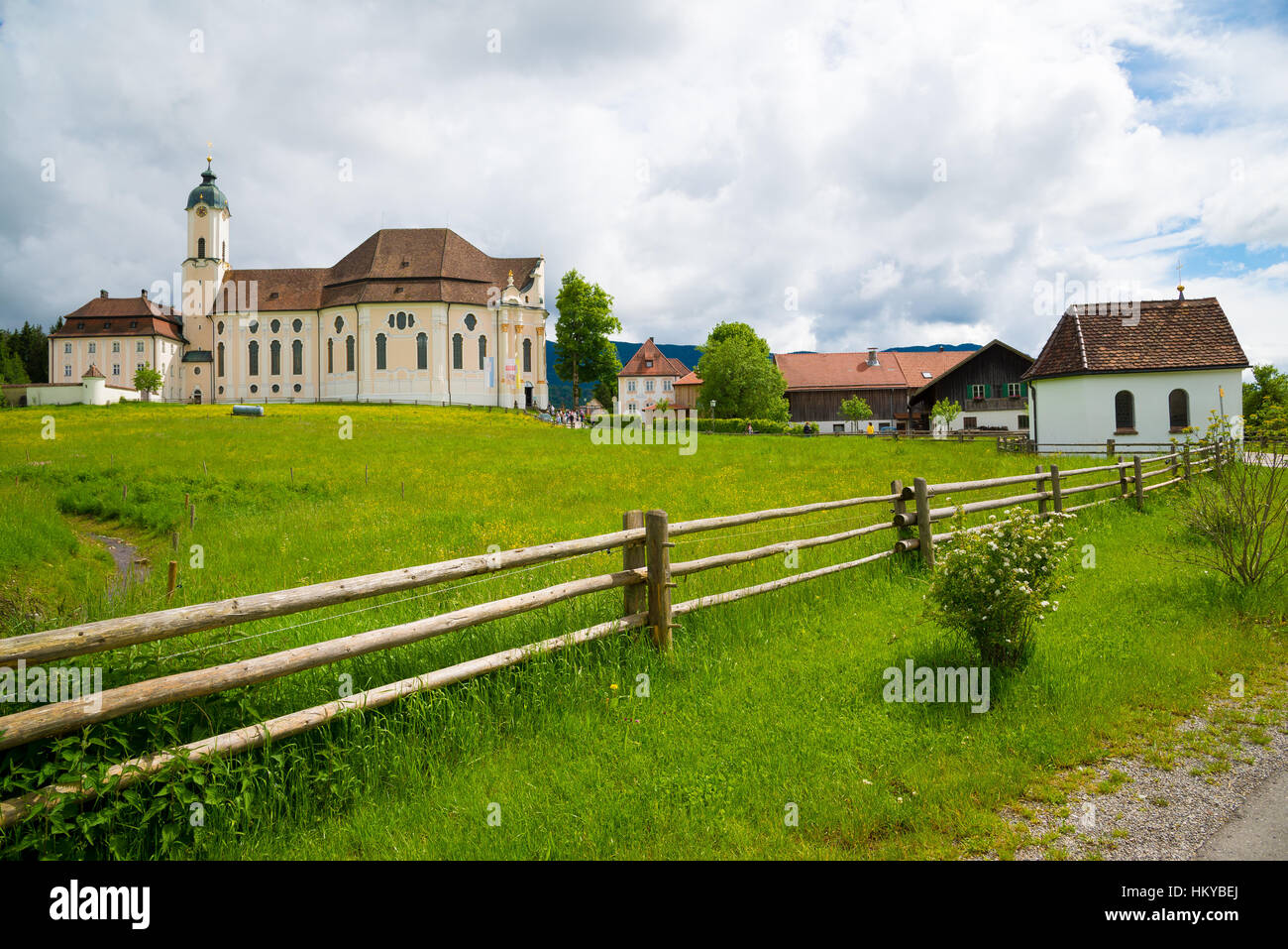Pilgrimage Church of Wies, Bavaria, Germany. UNESCO World Heritage Site ...