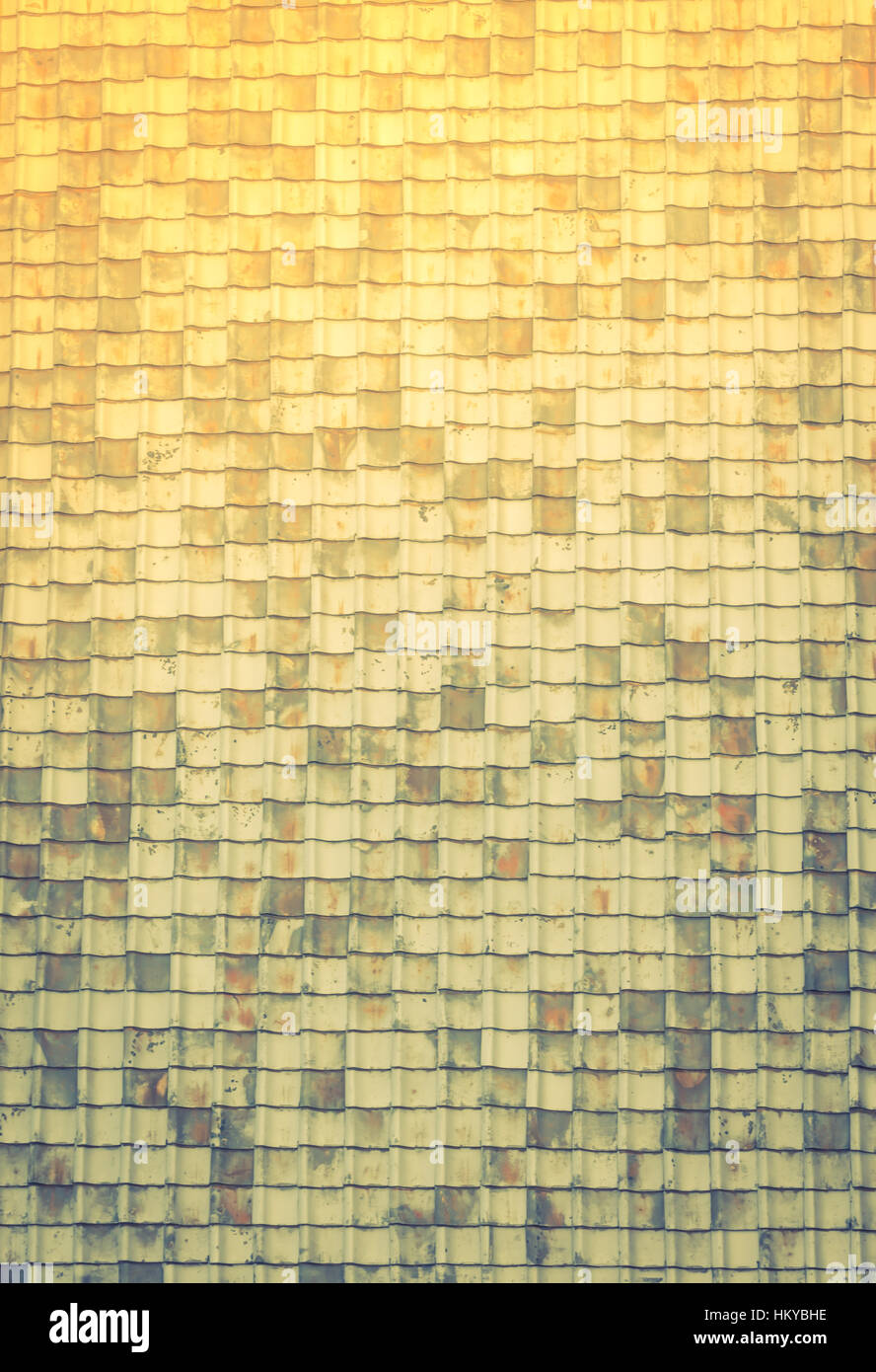 Texture of old roof tiles ( Filtered image processed vintage effect ...
