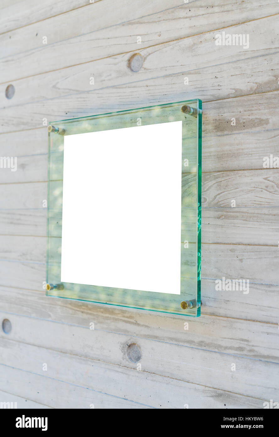 Transparent glass sign Stock Photo - Alamy